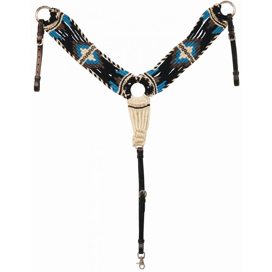 Bricole Western Country Legend en Laine Mohair - Noir & Turquoise