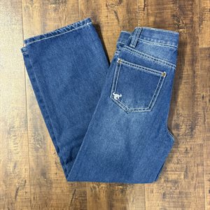 Cowboy Hardware Boy's CH Logo Outline Bootcut Western Jean - Medium Wash