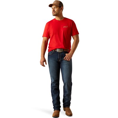 T-Shirt Ariat Leather Shield pour Homme - Redline